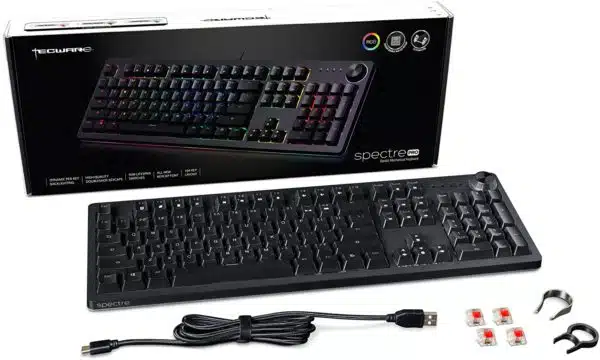 Tecware Spectre Pro, RGB Hotswappable Mechanical Keyboard - Vibe Gaming