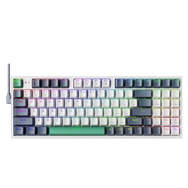 Machenike K500-b94 RGB Hotswappable Mechanical (White – Huano Red ...