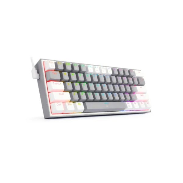 Redragon K617 FIZZ 60% Wired RGB Gaming Mechanical Keyboard, Gray White ...