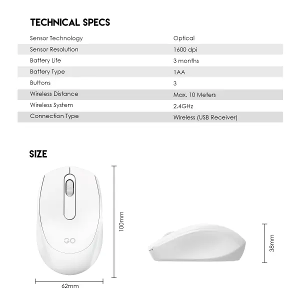 Fantech Go W603 Wireless Mouse - Vibe Gaming