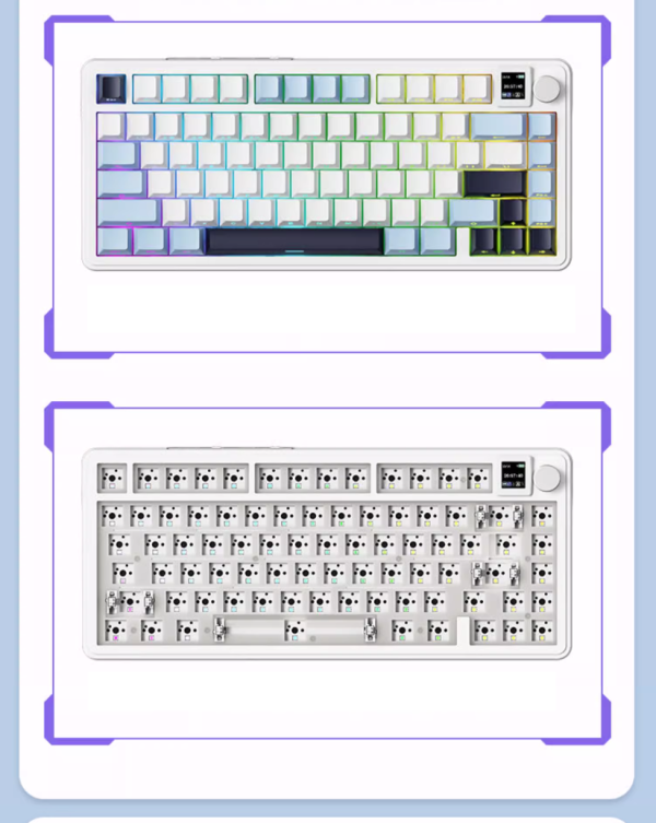 Xinmeng M75 Tri-Mode Wireless Gasket RGB Mechanical Keyboard - Vibe Gaming