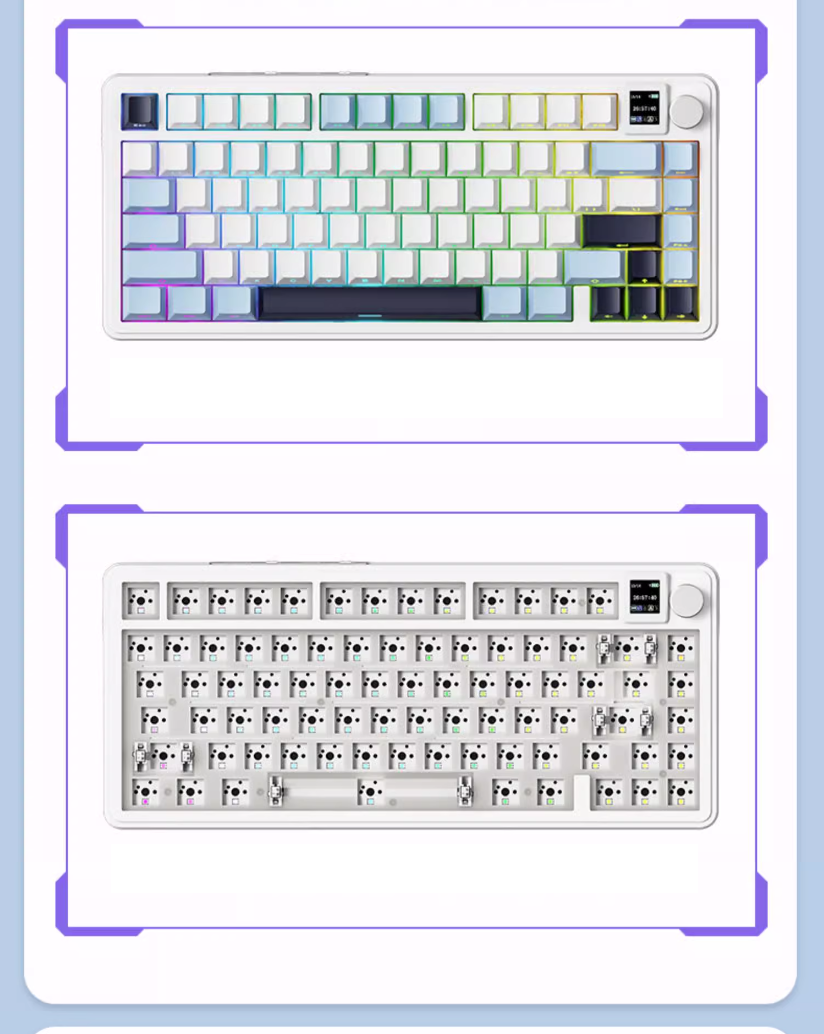 Xinmeng M75 Tri-Mode Wireless Gasket RGB Mechanical Keyboard - Vibe Gaming