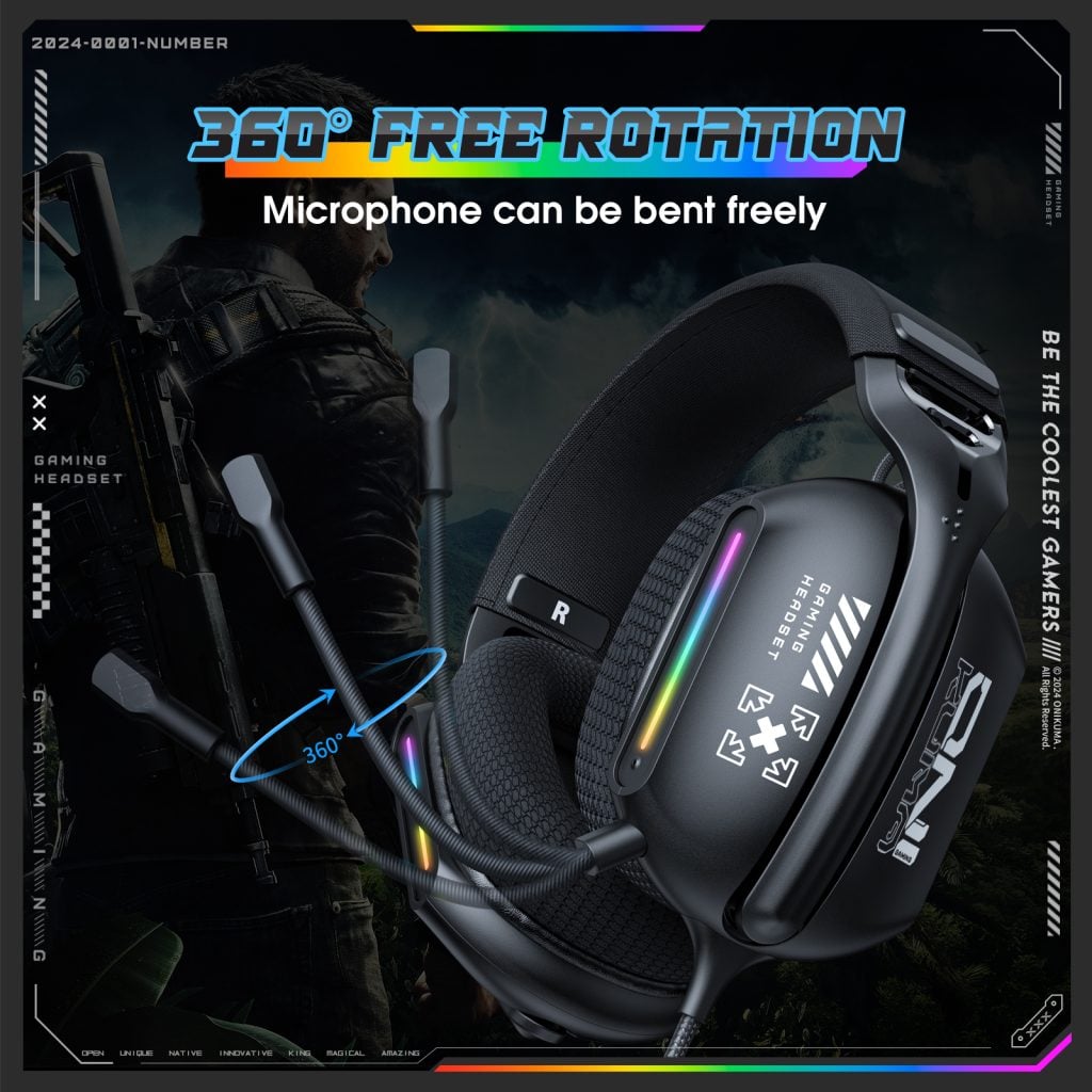 ONIKUMA X12 3.5mm Wired RGB Light Gaming Headset - Vibe Gaming