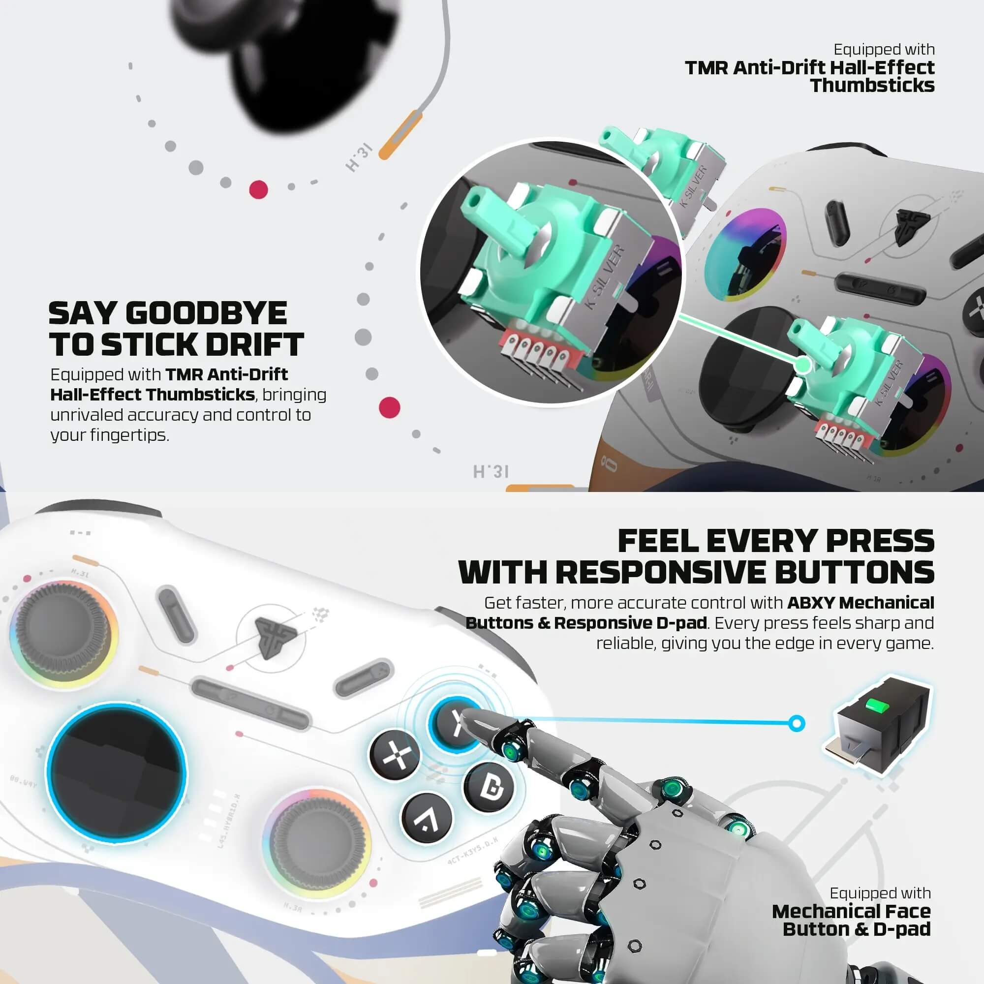 FANTECH EOS PRO II WGP15V2S WIRELESS GAMEPAD, STAR TWO WHITE - Vibe Gaming