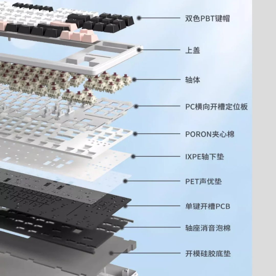 XINMENG M87 Pro V2 Tri-mode RGB Mechanical Keyboard - Vibe Gaming
