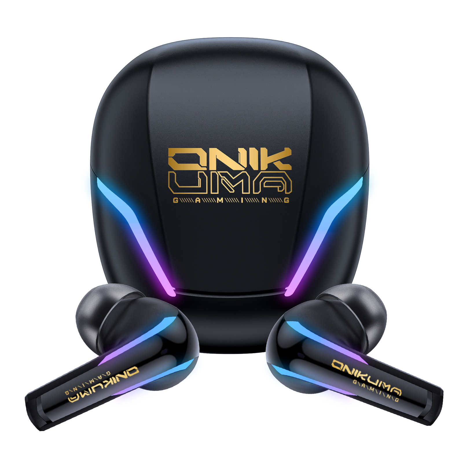 ONIKUMA T27 2.4G Wireless Gaming Earbuds with ENC Mic, Black - Vibe Gaming