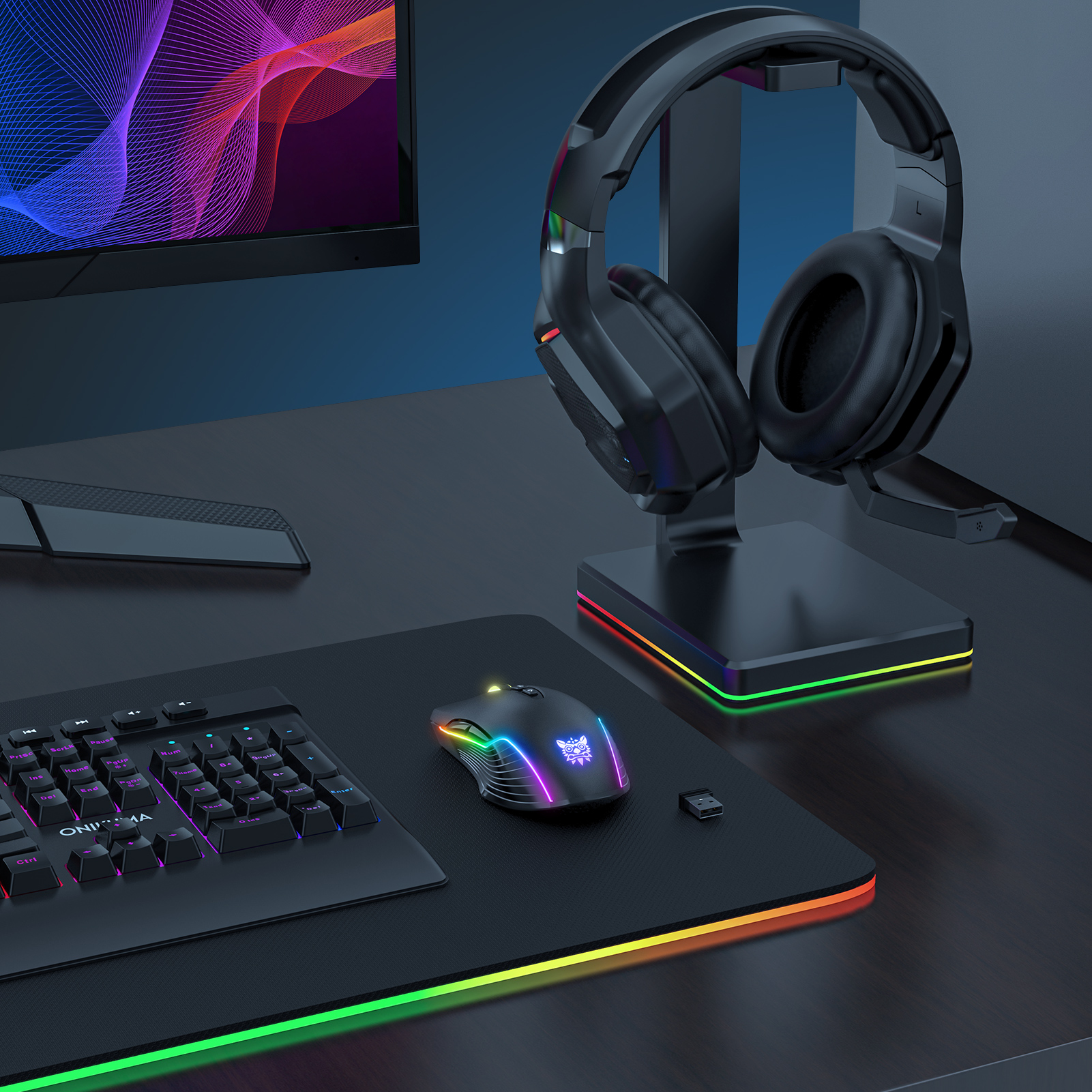 ONIKUMA CW905 2.4G Wireless Rechargeable Gaming Mouse, Black - Vibe Gaming