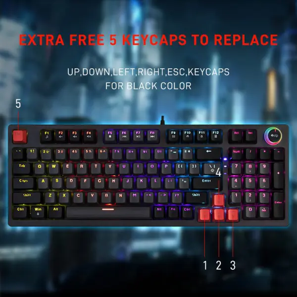 Jedel KL-114 RGB Gaming Mechanical Keyboard (Bangla Layout) - Vibe Gaming
