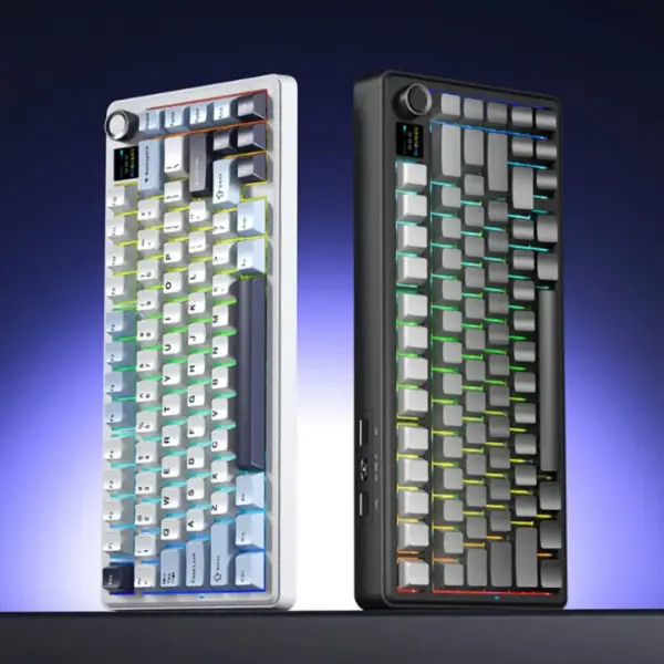 AULA F75 MAX Tri-Mode Wireless Gasket Mechanical Keyboard with TFT ...