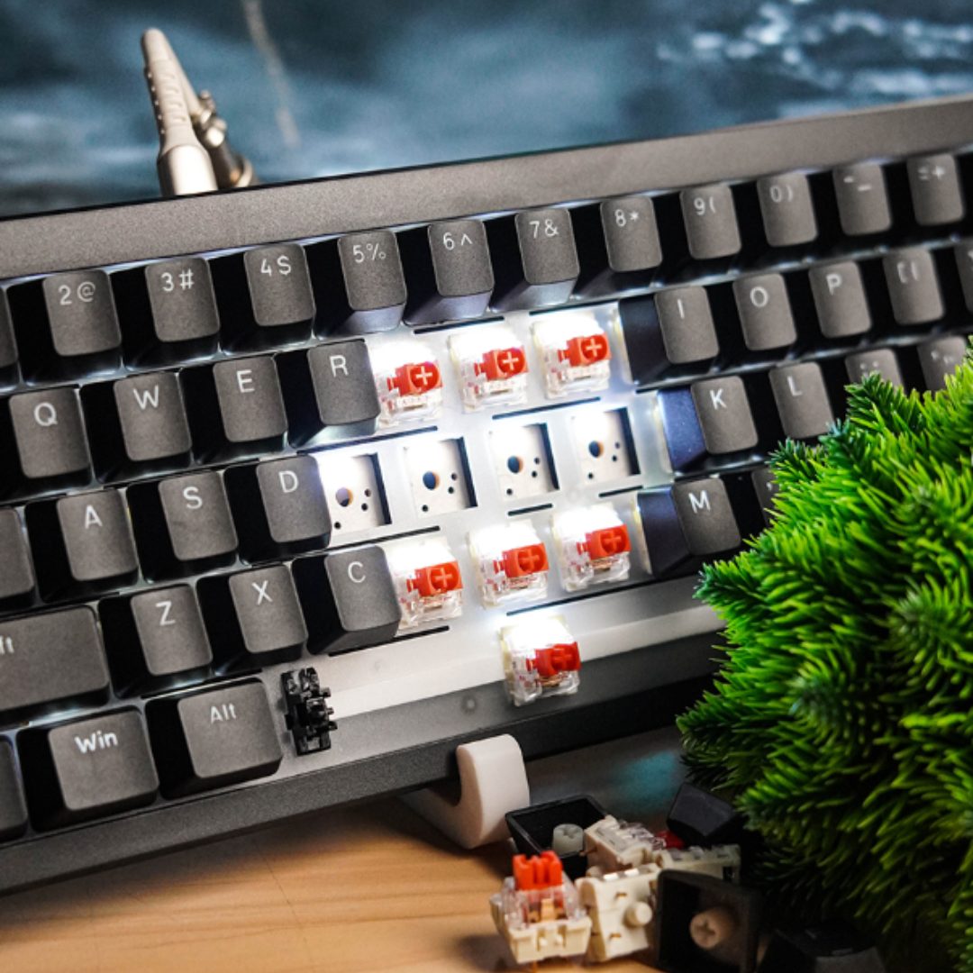Ajazz AK650 Wired Mechanical Keyboard, Black - Vibe Gaming