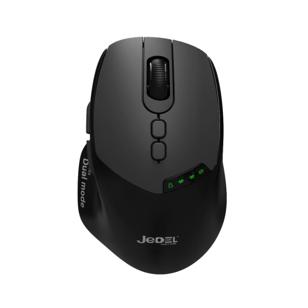 Jedel WD155 7D Dual Mode Wireless Charging Mouse, Black - Vibe Gaming