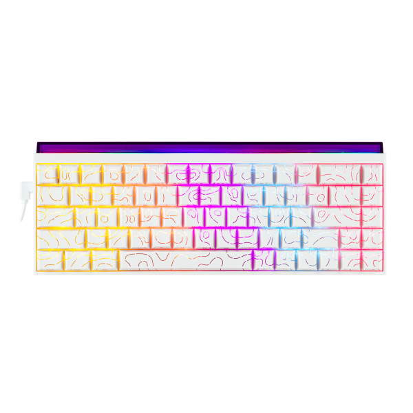 Ajazz NK68 Wired 68-Key Hot-Swappable Mechanical Keyboard, White ...