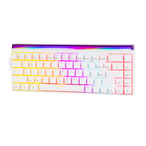 Ajazz NK68 Wired 68-Key Hot-Swappable Mechanical Keyboard, White - Vibe ...