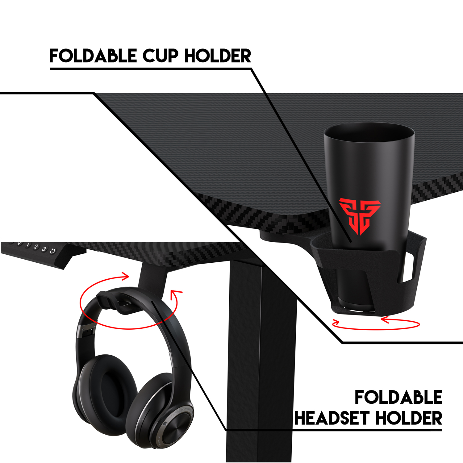 FANTECH GD914 Adjustable Rising Gaming Desk - Vibe Gaming