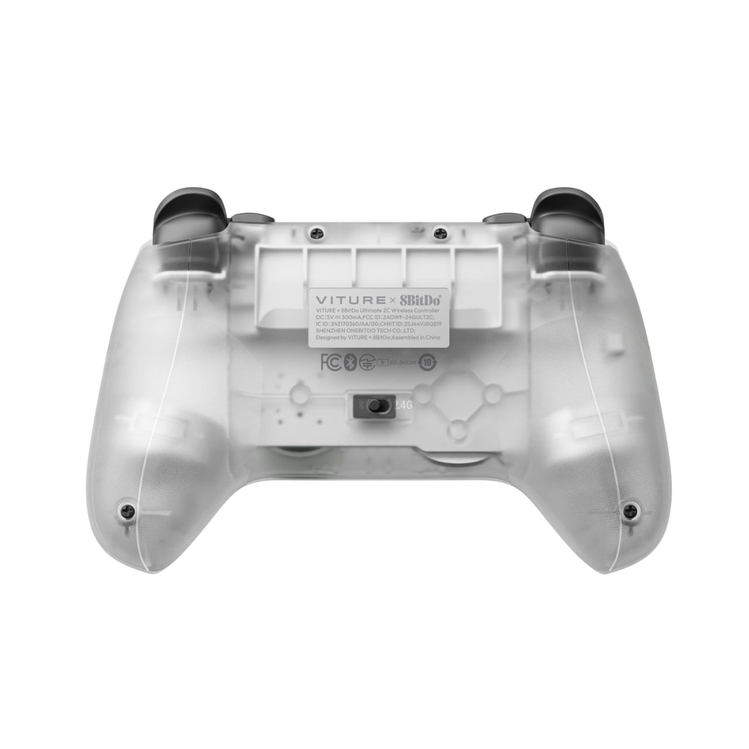 8BitDo Ultimate 2C Wireless Controller, Translucent White - Vibe Gaming