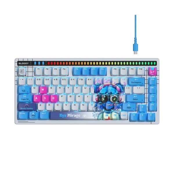A4Tech Bloody AT75 Nyx Mirage RGB USB Wired Mechanical Gaming Keyboard ...