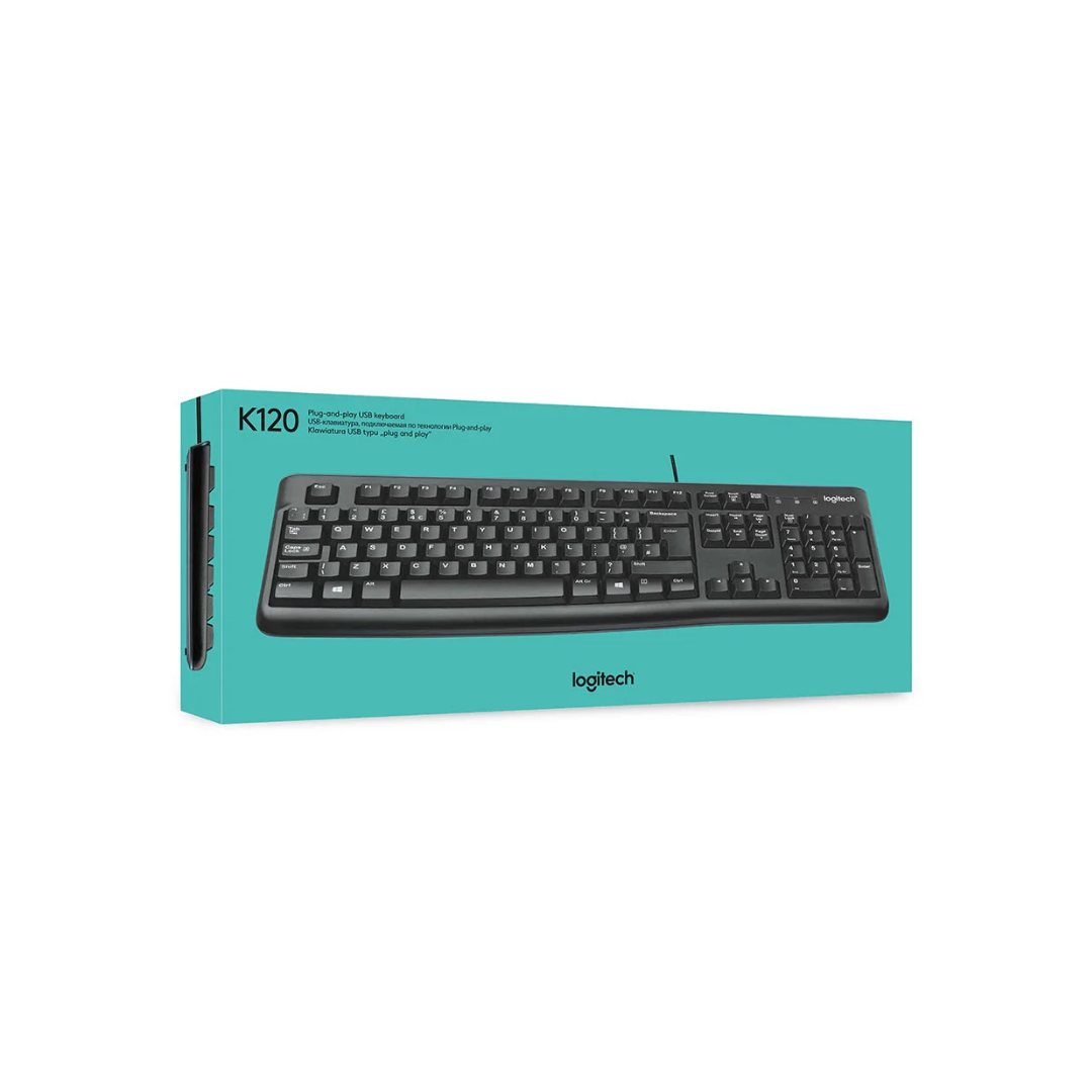 Logitech K120 USB Black Keyboard With Bangla - Vibe Gaming