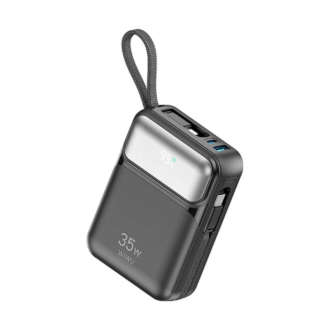 Wiwu Galaxy Wi-P052 Dual Cable 10000mAh Black 35W Power Bank with ...