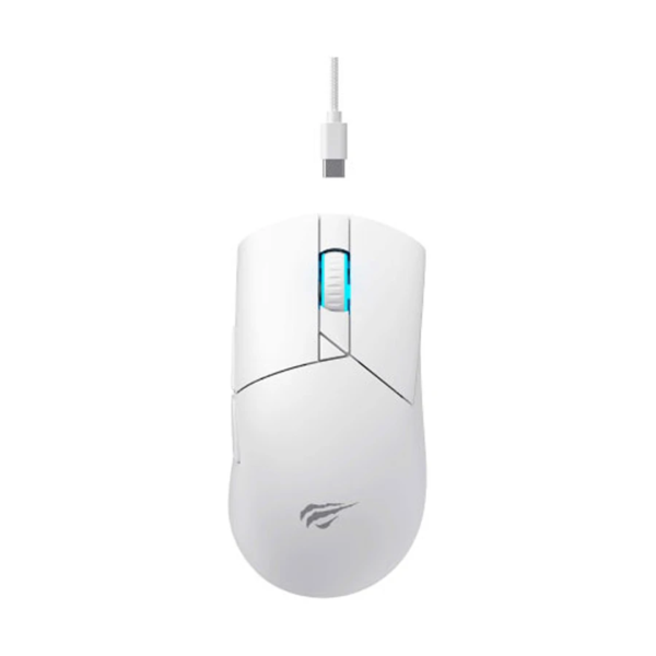 Havit MS1038WB Tri Mode Wireless Gaming Mouse, White - Vibe Gaming