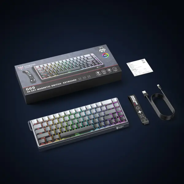 ONIKUMA G69 RGB Wired Magnetic Switch Gaming Keyboard - Vibe Gaming