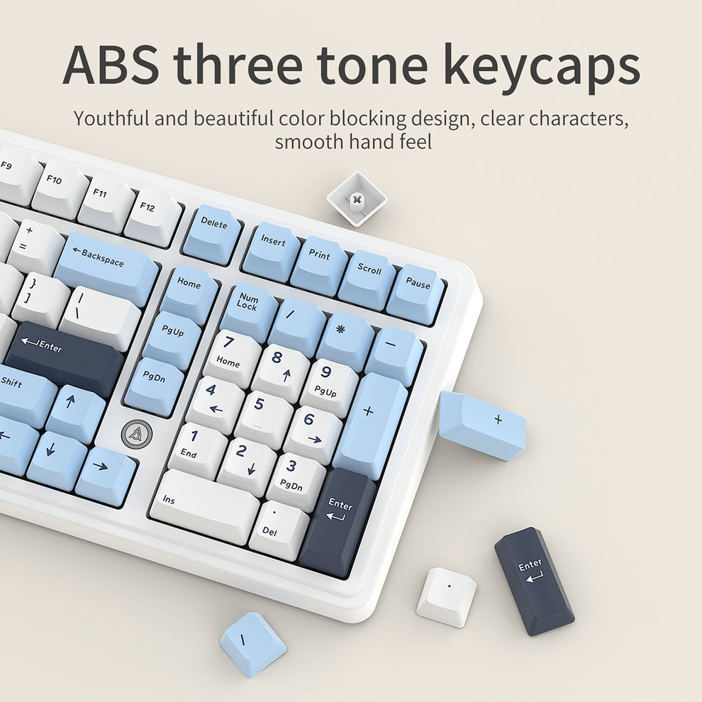 AJAZZ AK980 Wired RGB Hot-swappable Gaming Mechanical Keyboard, Retro ...