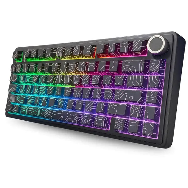AULA F75 Tri Mode Wireless Gasket Mounted Mechanical Keyboard, Black ...