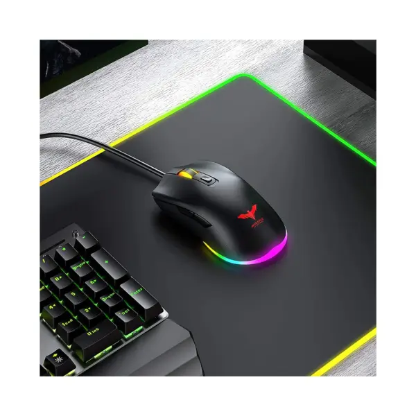 HAVIT MS732 RGB BACKLIT MAGIC EAGLE PROGRAMMABLE GAMING MOUSE - Vibe Gaming