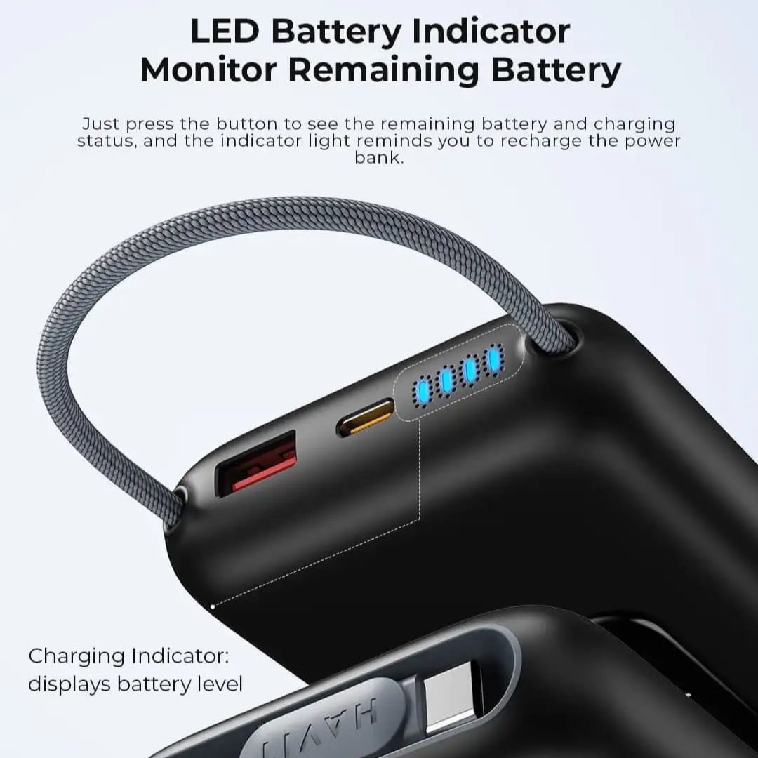 Havit PB35 20000mAh Power Bank with Type C Cable - Vibe Gaming