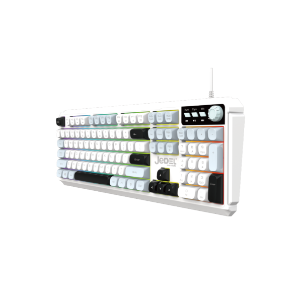 JEDEL K511 Wired Membrane Gaming Keyboard with Knob - Vibe Gaming