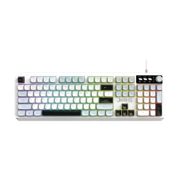 JEDEL K511 Wired Membrane Gaming Keyboard with Knob - Vibe Gaming