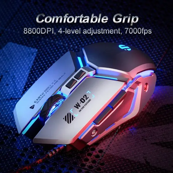 Inphic W2 Ⅱ Silent Wired Gaming Mouse - Vibe Gaming