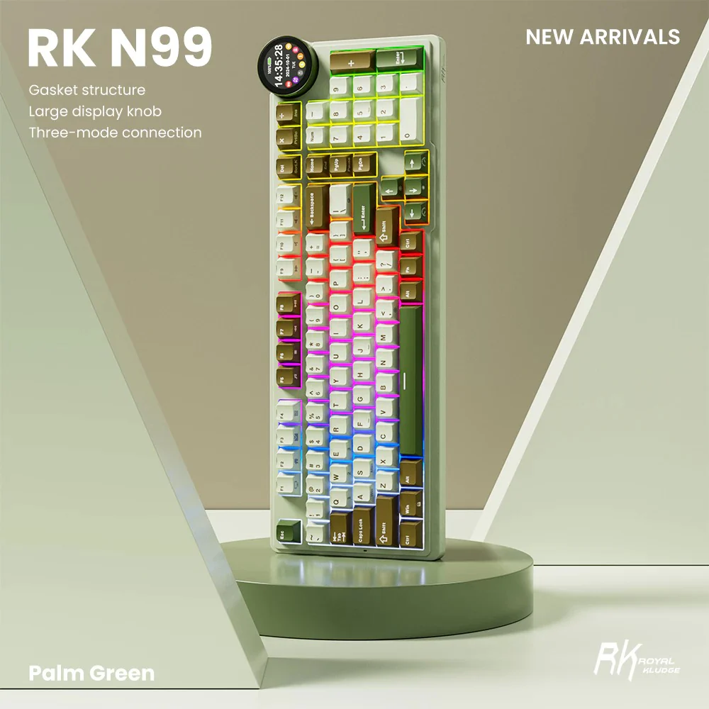 Royal Kludge RK-N99 RGB Tri-Mode Wireless Mechanical Keyboard, Phantom ...